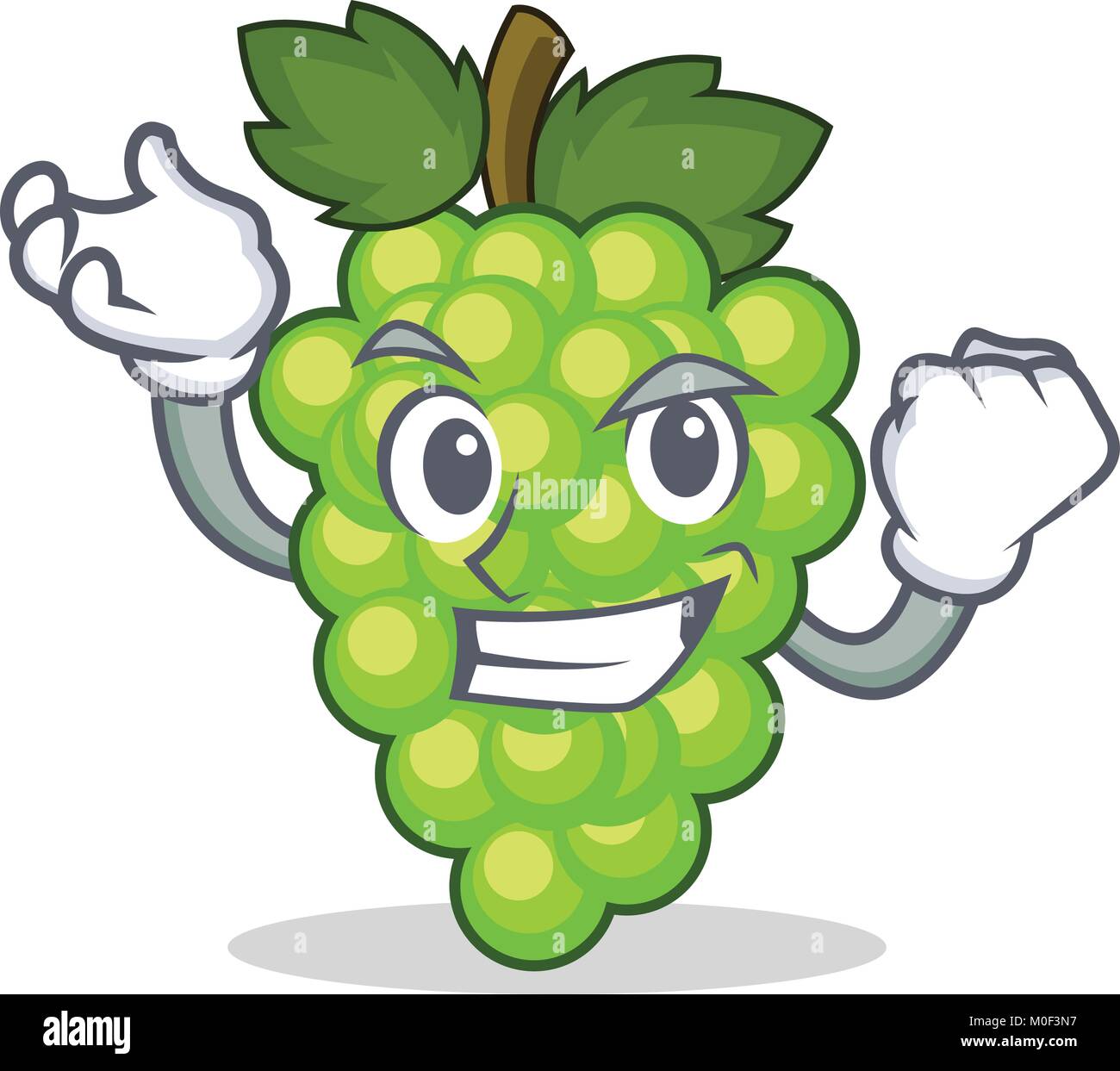 Successful green grapes character cartoon Stock Vector Image & Art - Alamy