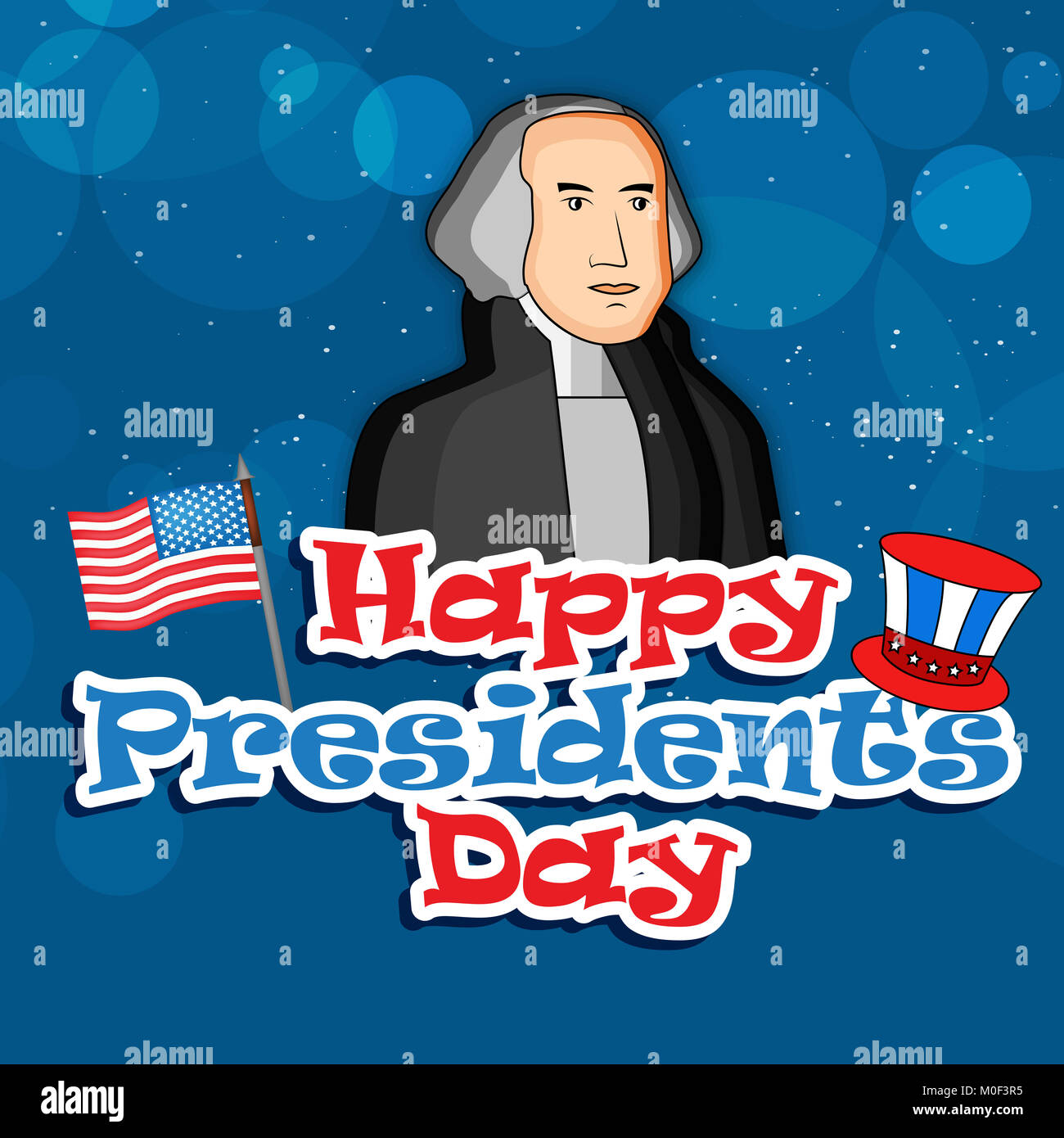 illustration of USA Presidents Day background Stock Photo - Alamy