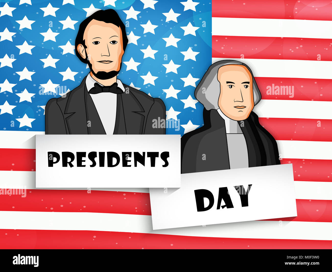 illustration of USA Presidents Day background Stock Photo - Alamy