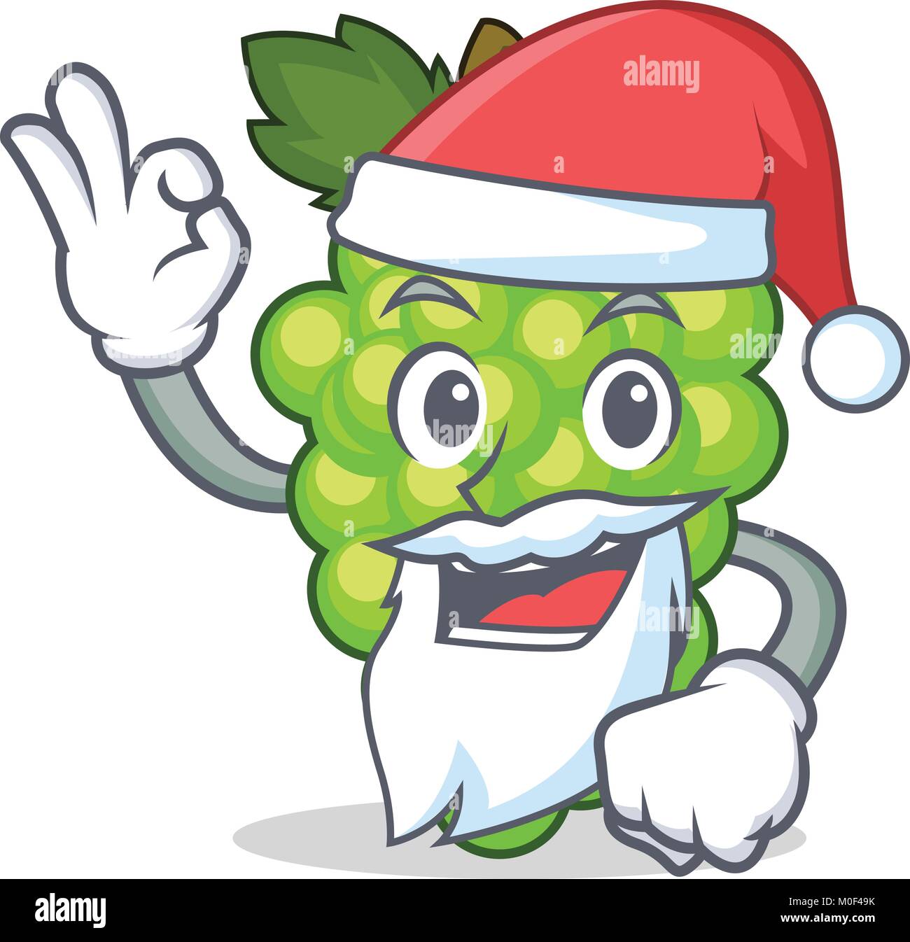 Santa green grapes mascot cartoon Stock Vector Image & Art - Alamy