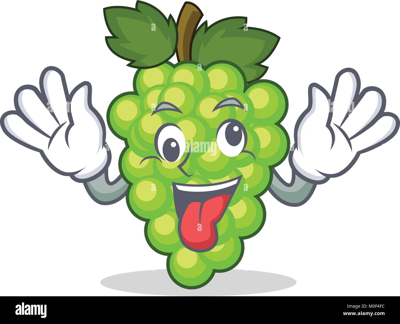 Crazy green grapes mascot cartoon Stock Vector Image & Art - Alamy