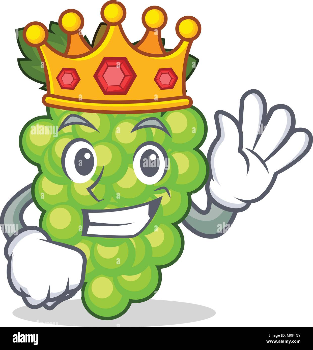 King green grapes mascot cartoon Stock Vector Image & Art - Alamy