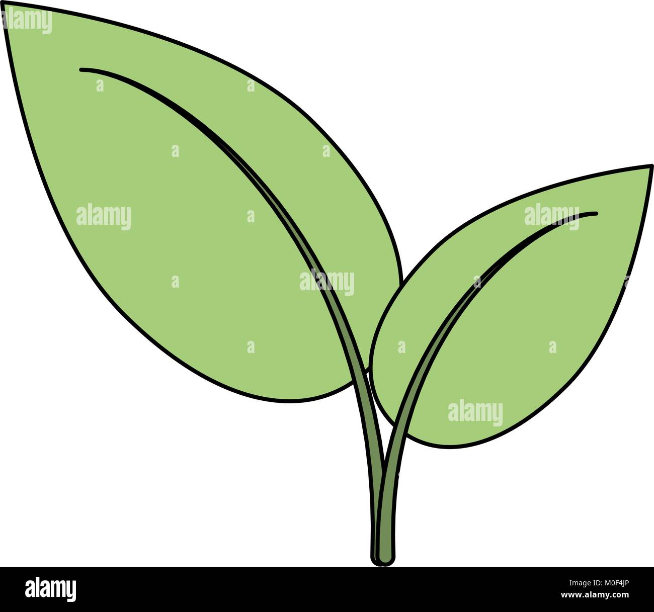 Leaves plant symbol Stock Vector Image & Art - Alamy