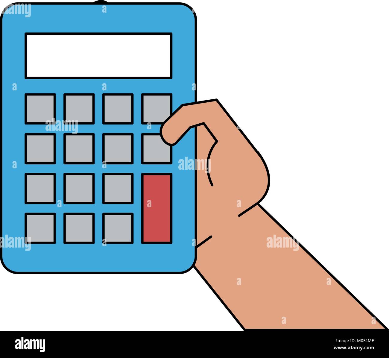Hand with calculator Stock Vector Image & Art - Alamy
