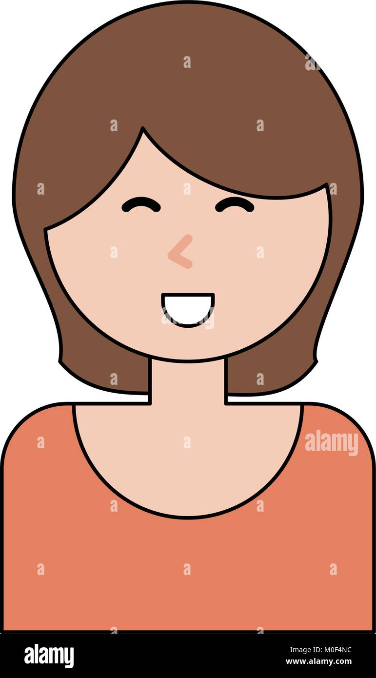 Woman face smiling cartoon Stock Vector Image & Art - Alamy