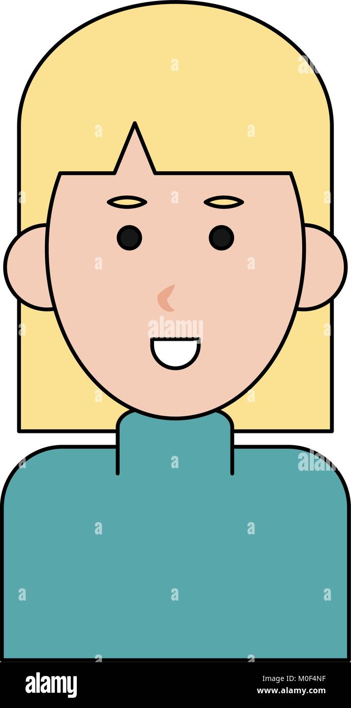 Woman face smiling cartoon Stock Vector Image & Art - Alamy