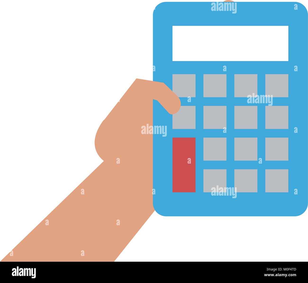 Hand with calculator Stock Vector Image & Art - Alamy