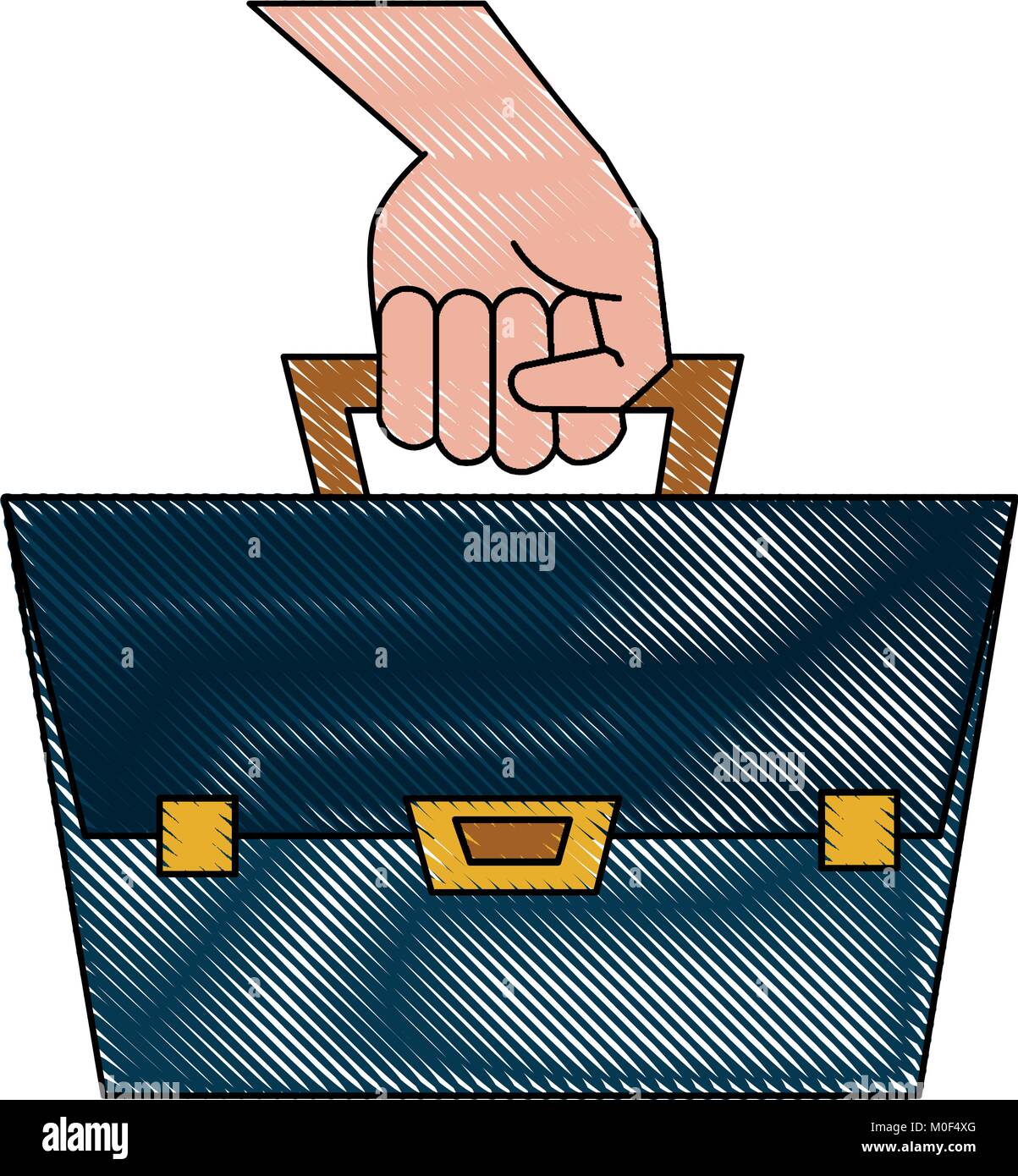Hand with briefcase Stock Vector Image & Art - Alamy