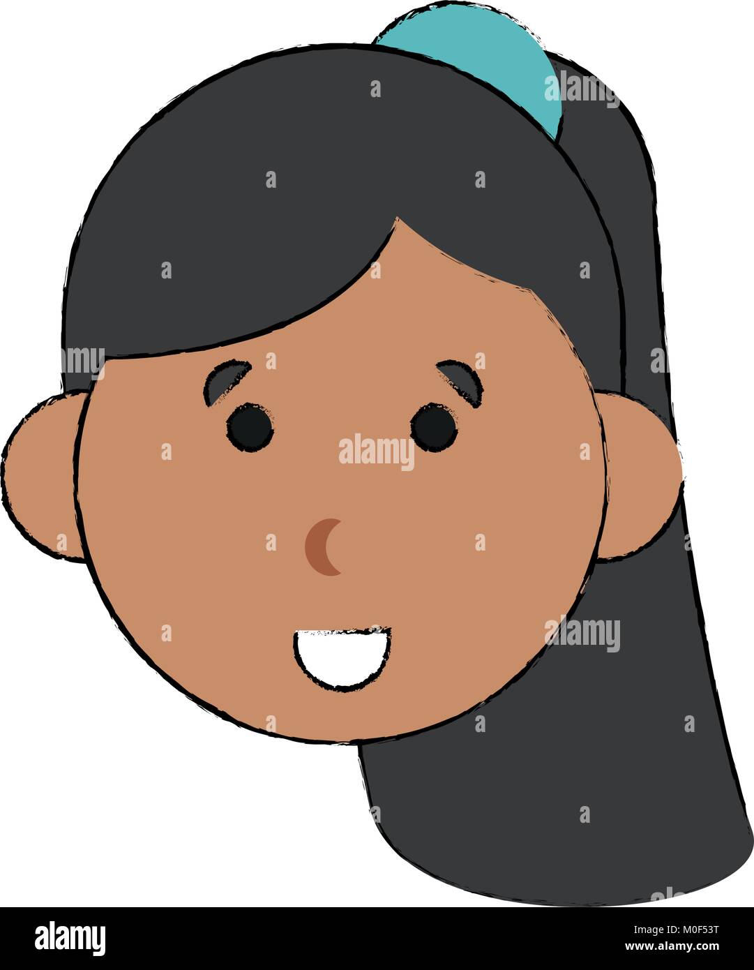 Woman face smiling cartoon Stock Vector Image & Art - Alamy