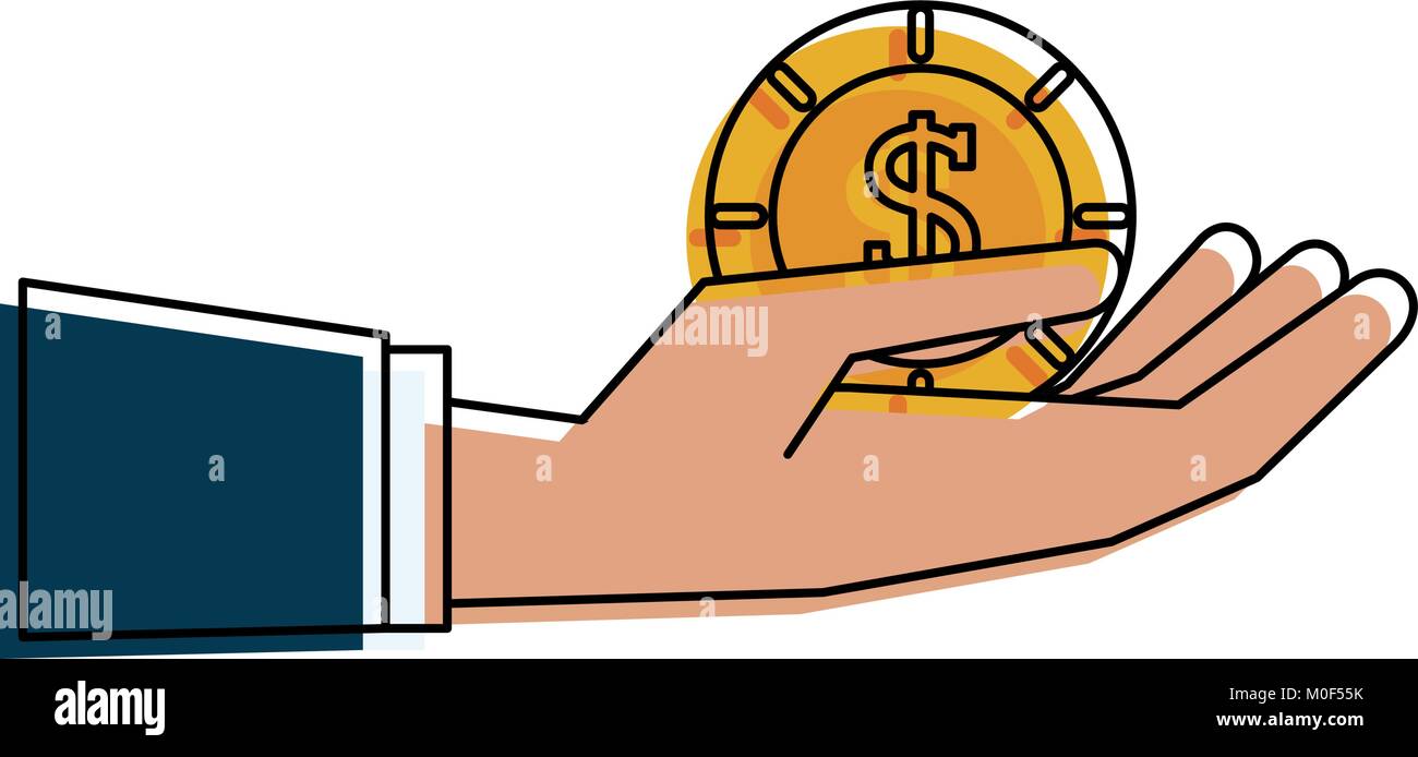 Hand with money Stock Vector Image & Art - Alamy