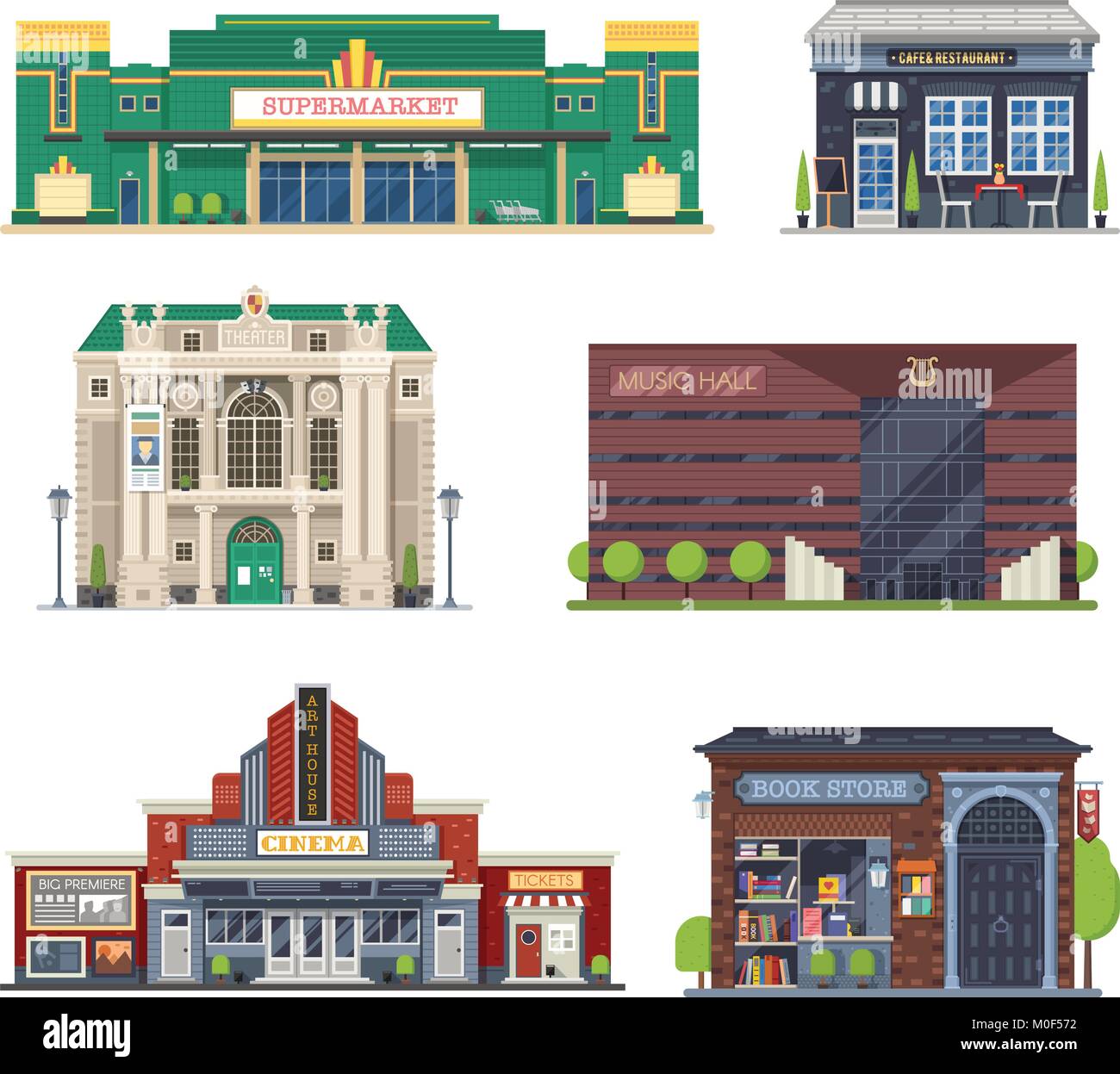 City Public Buildings Set Stock Vector Image & Art - Alamy