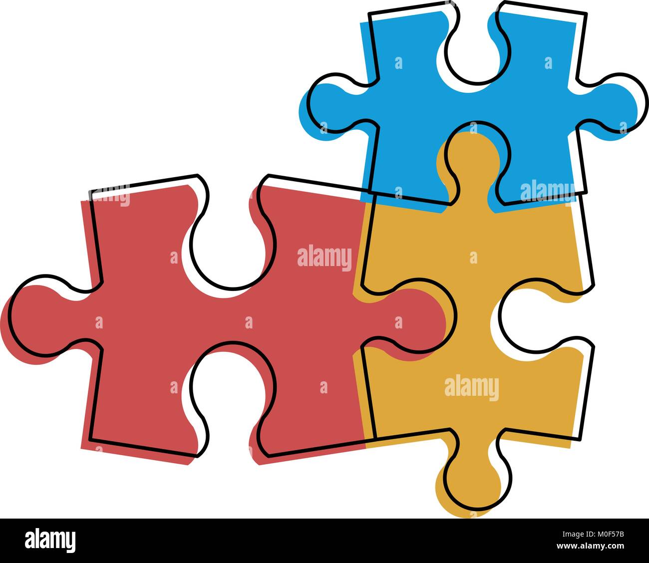 Puzzles jigsaw isolated Stock Vector Image & Art - Alamy