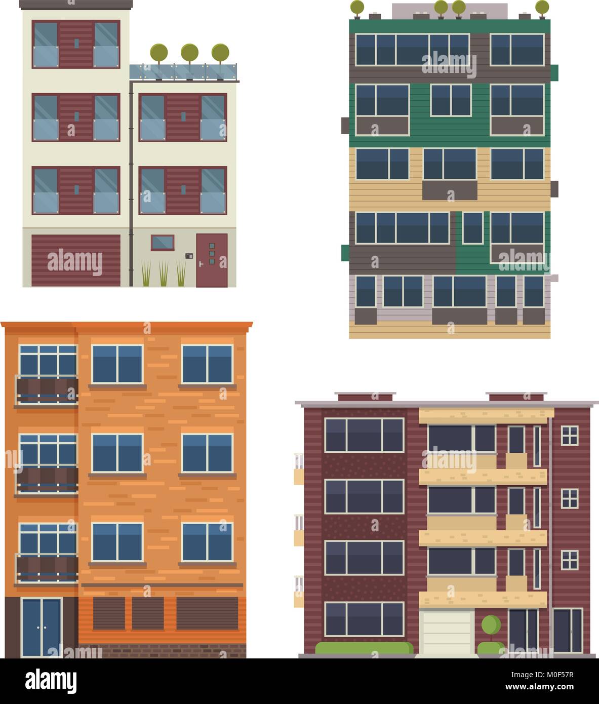 Multistory modern houses Stock Vector Images - Alamy