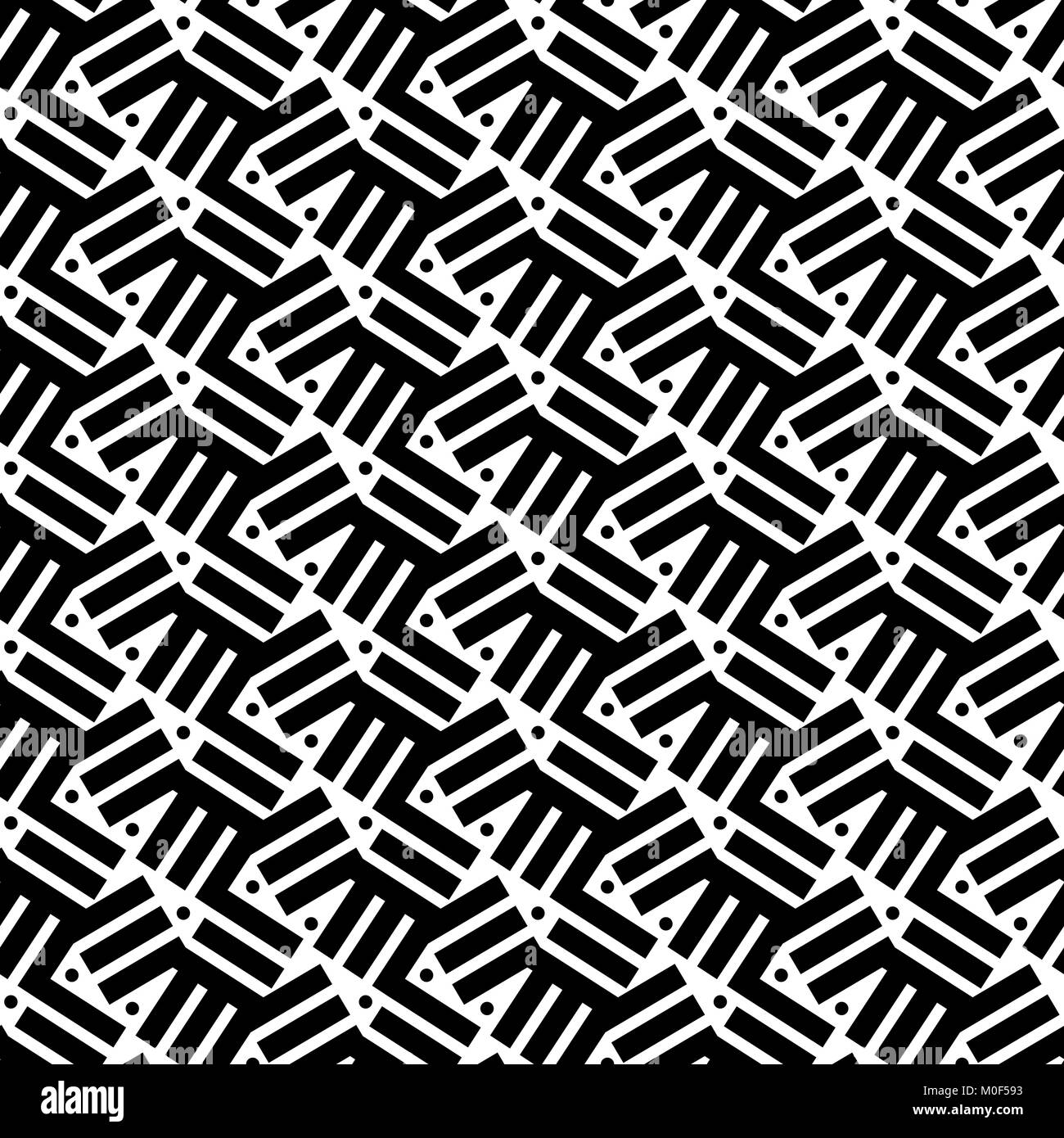 Geometric abstract seamless pattern. Linear motif background ...