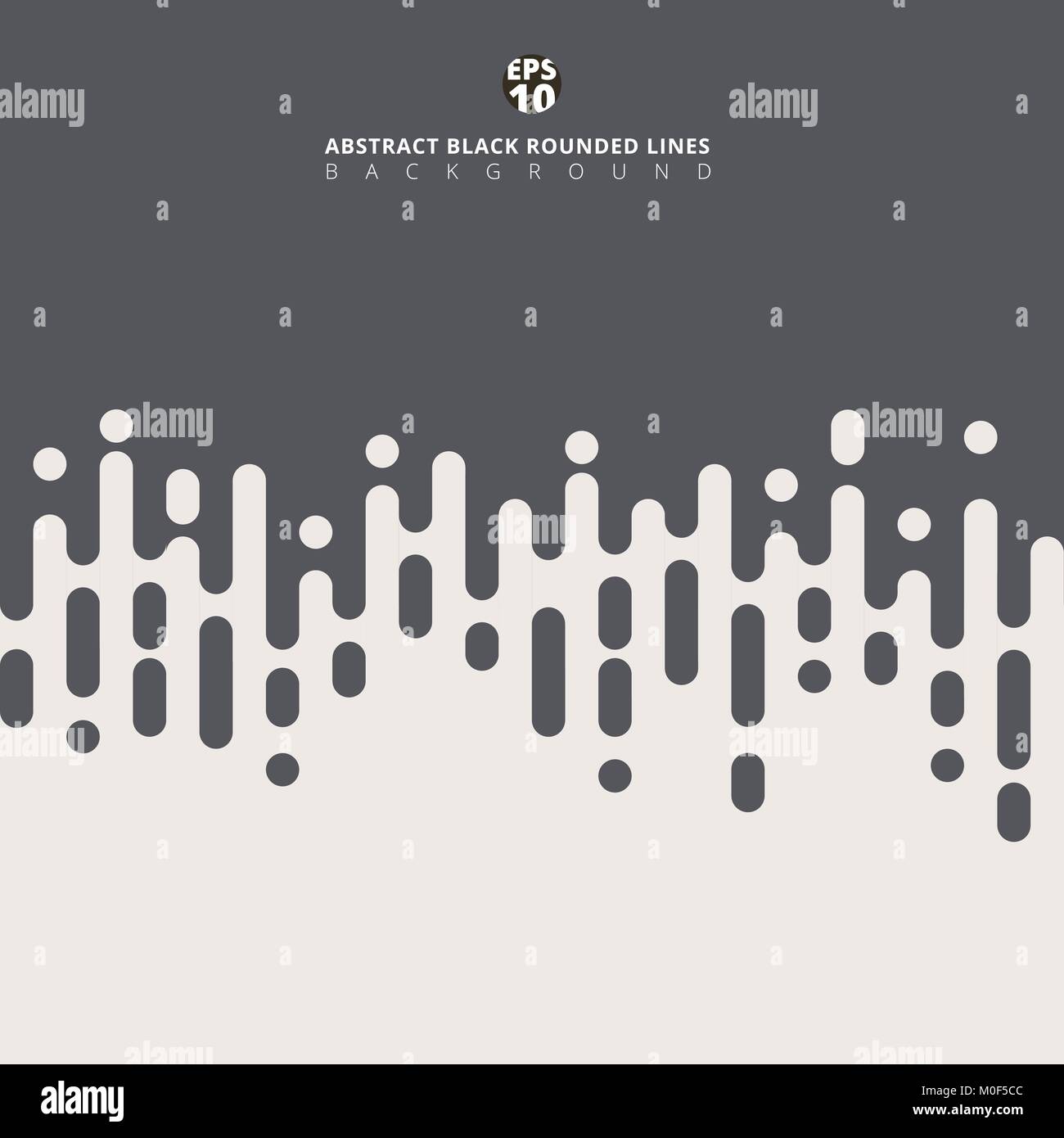 Abstract gray Rounded Lines Halftone Transition Vector Background ...