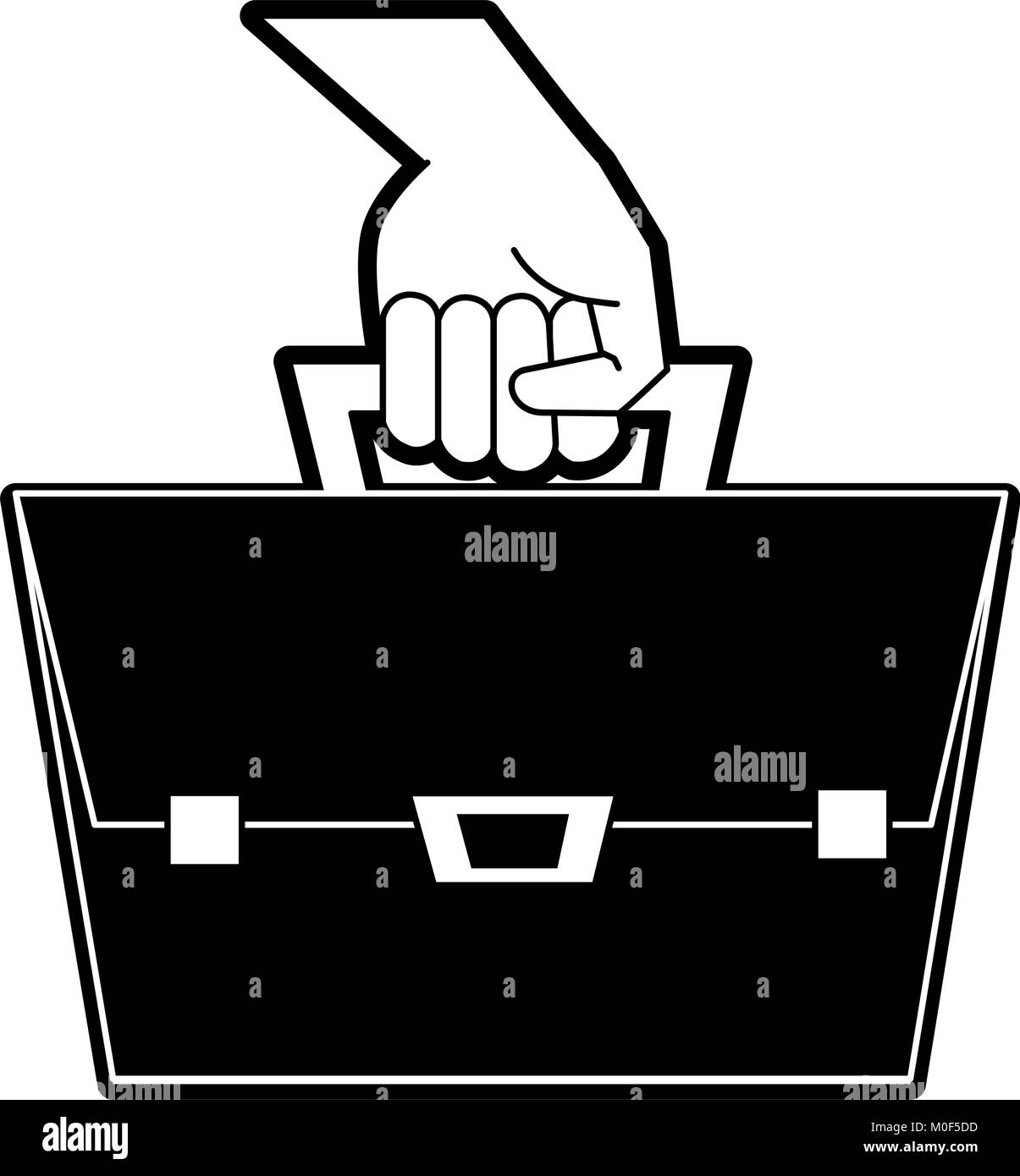Hand with briefcase Stock Vector Image & Art - Alamy