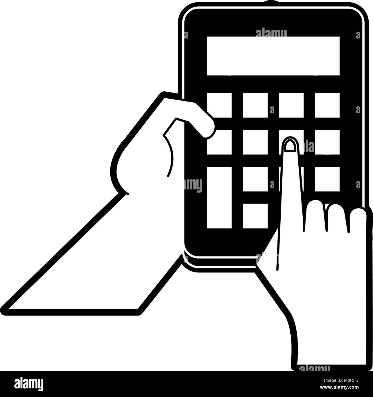 Hands with calculator Stock Vector Image & Art - Alamy
