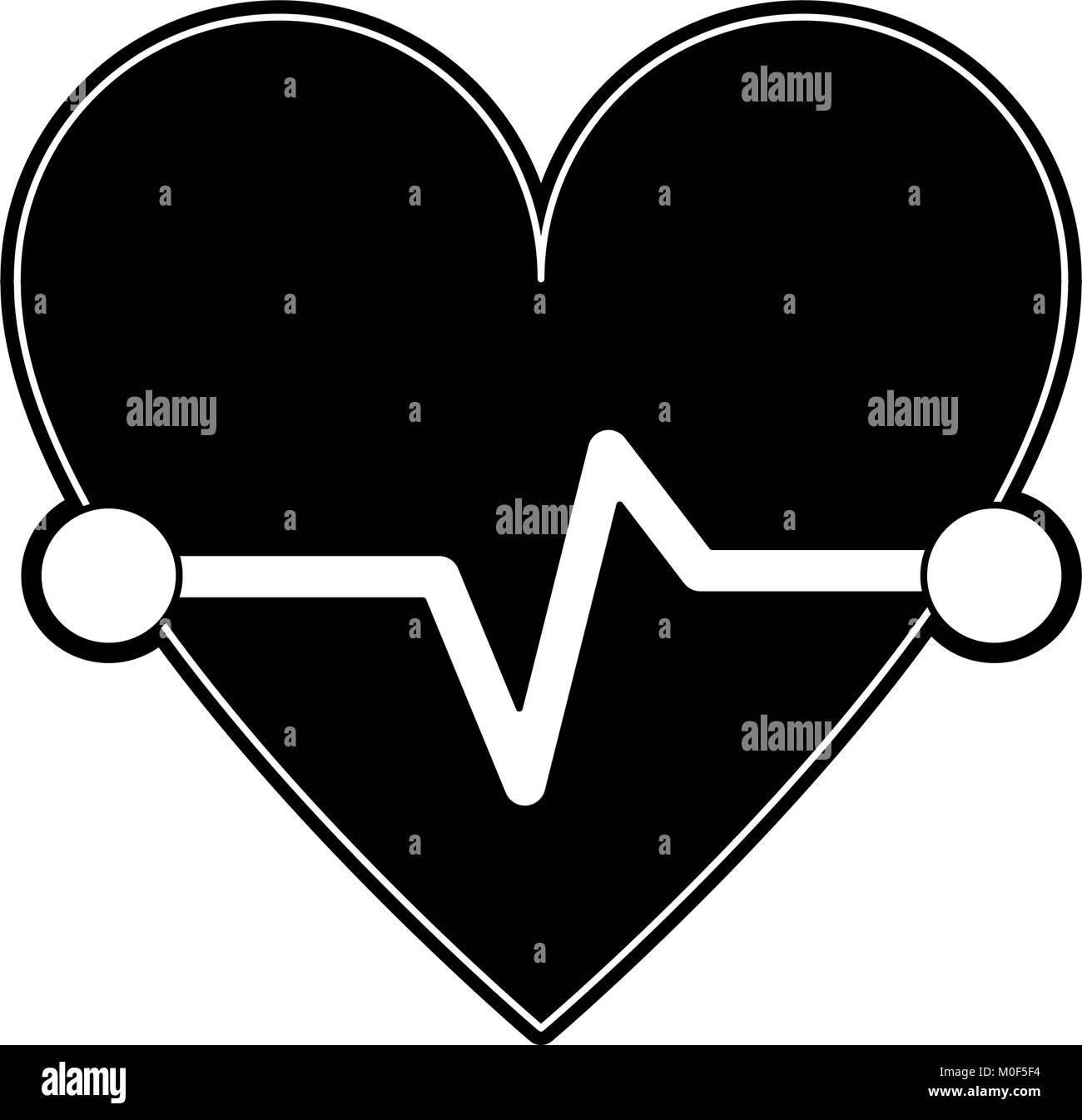 Heartbeat symbol isolated Stock Vector Image & Art - Alamy