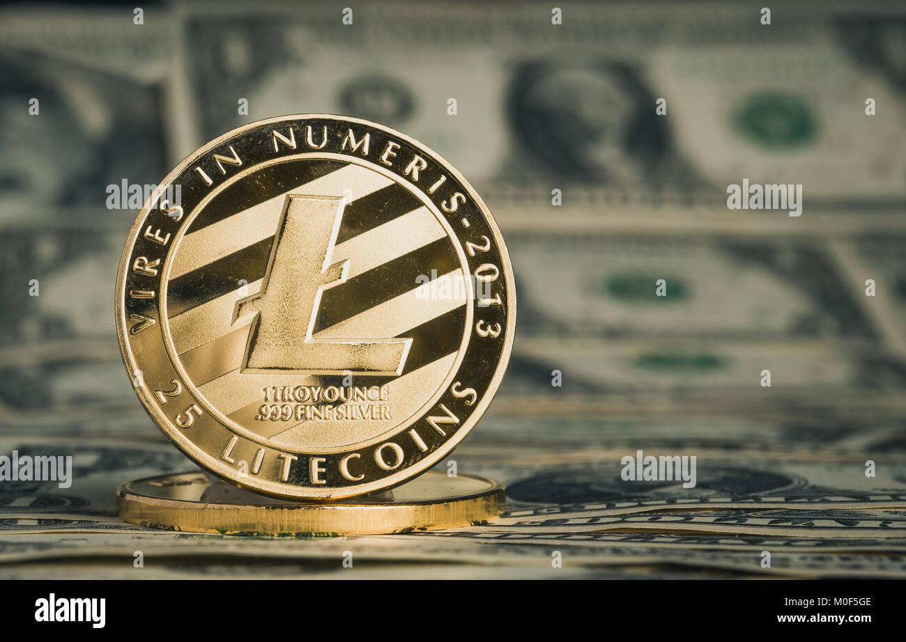 Gold litecoins hi-res stock photography and images - Alamy