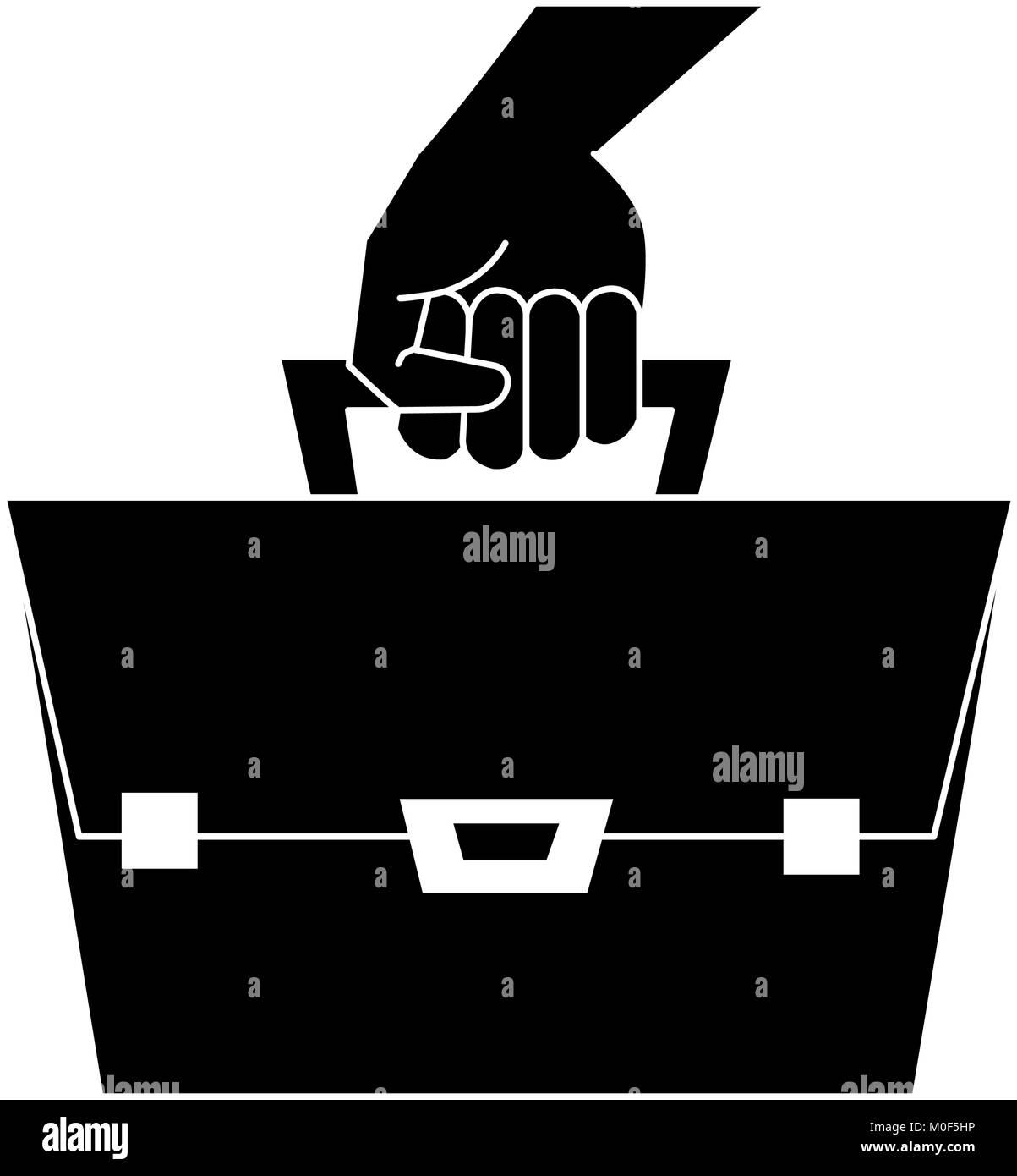 Hand with briefcase Stock Vector Image & Art - Alamy