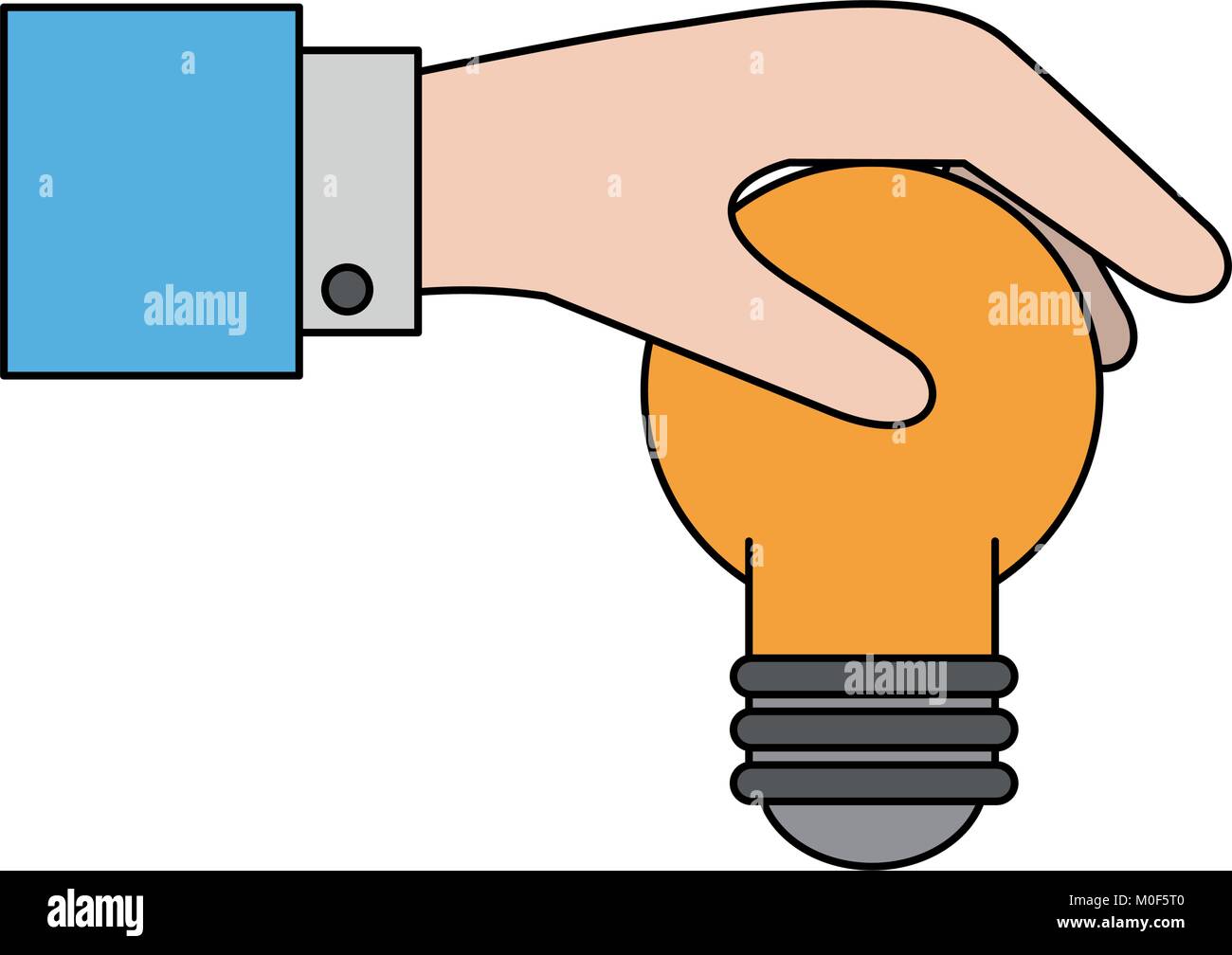 Hand with bulb Stock Vector Image & Art - Alamy