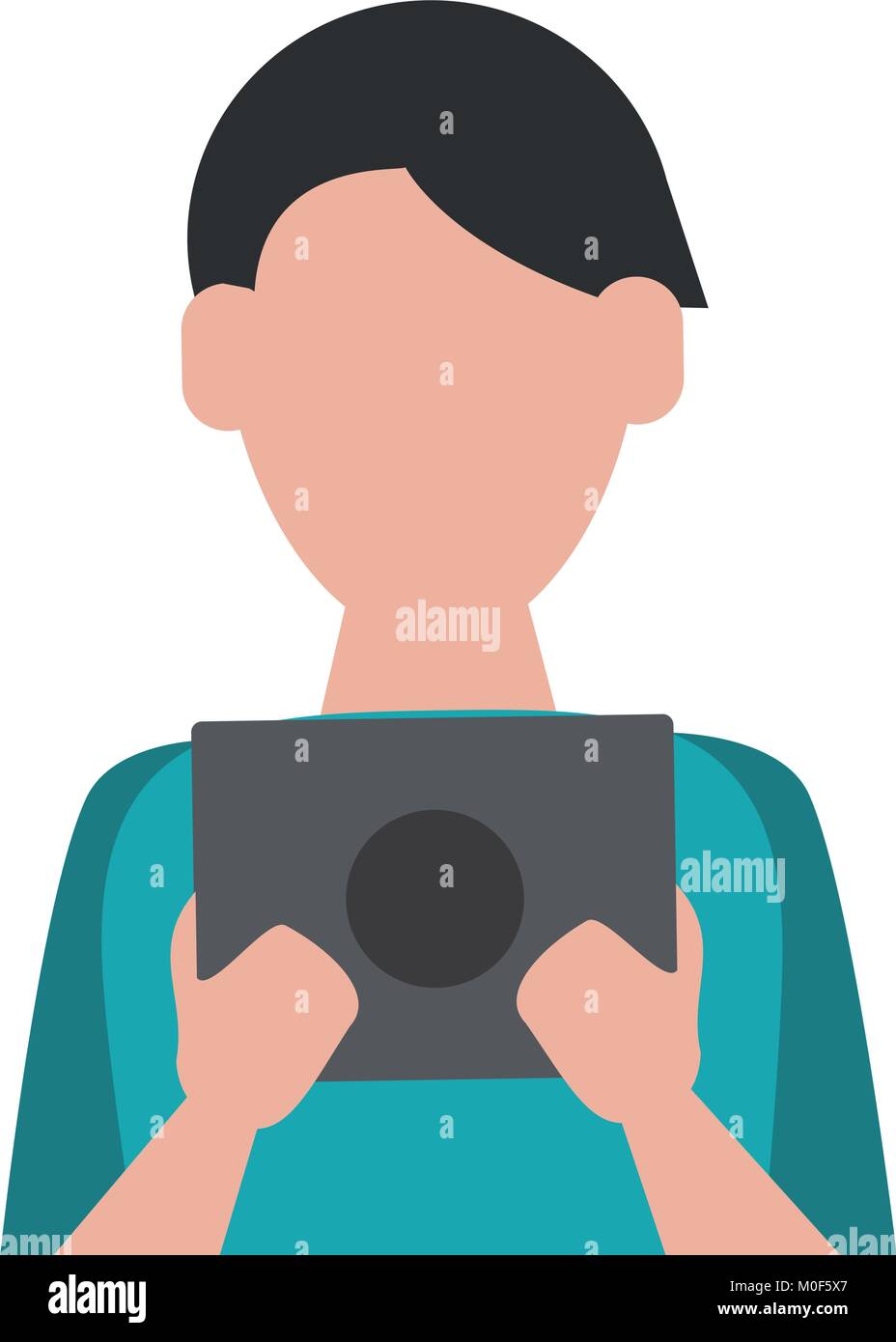 Man with tablet Stock Vector Image & Art - Alamy