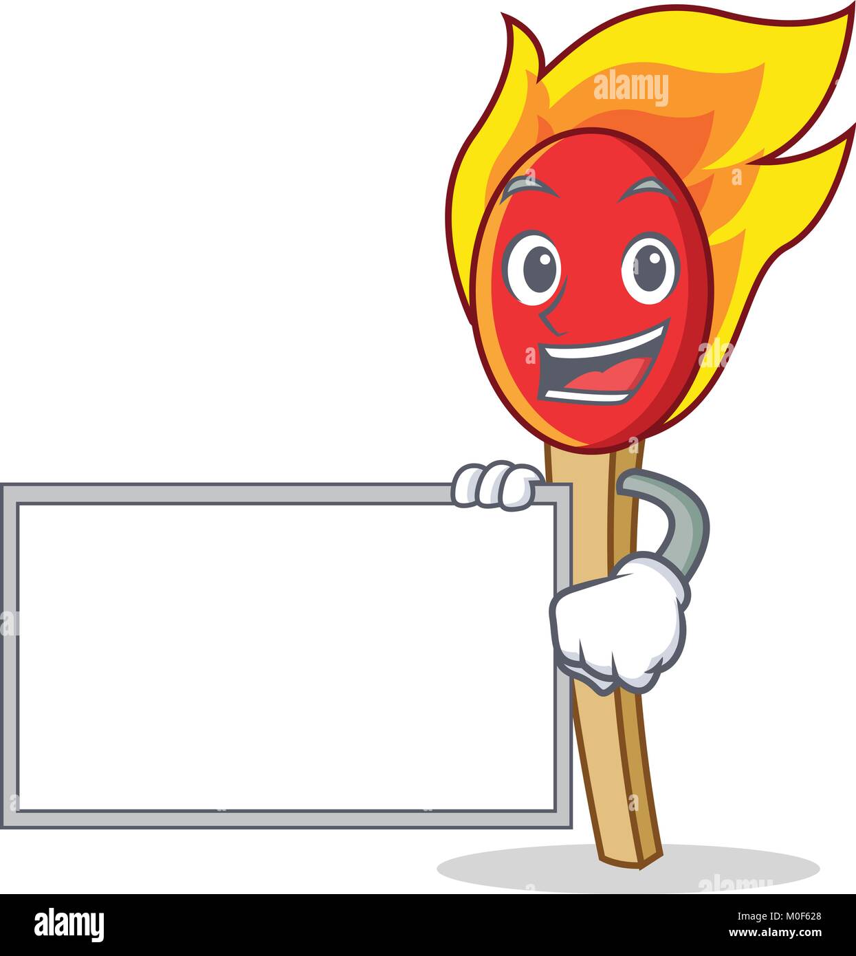With board match stick character cartoon Stock Vector Image & Art - Alamy