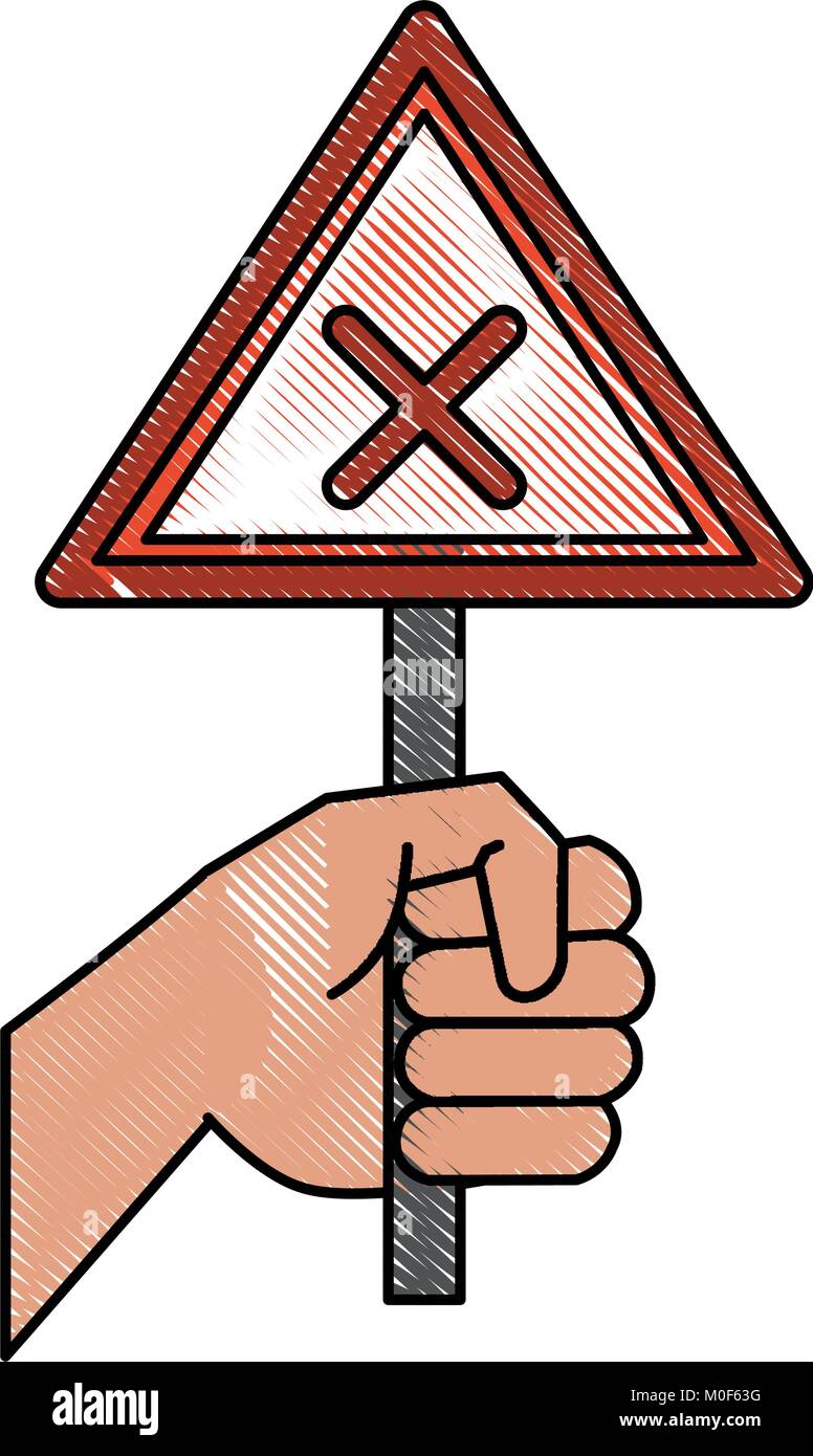 Hand with roadsign Stock Vector Image & Art - Alamy