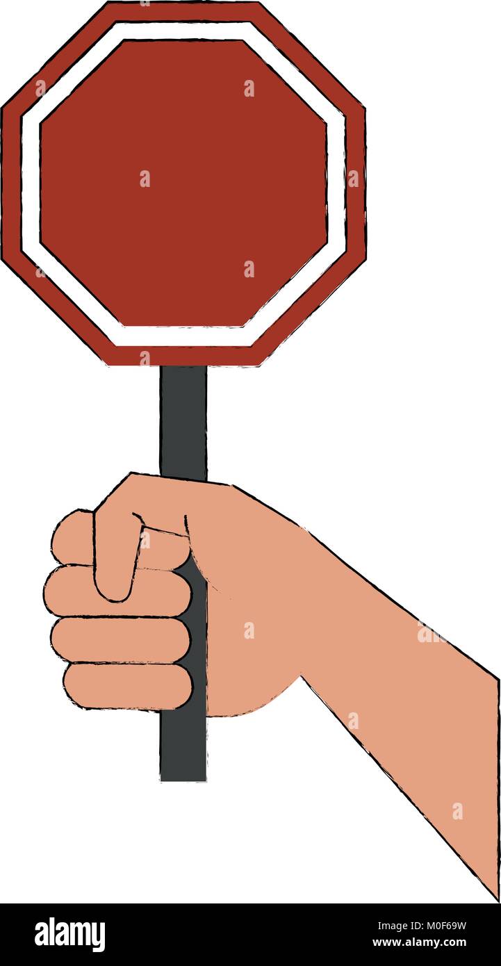 Hand with roadsign Stock Vector Image & Art - Alamy