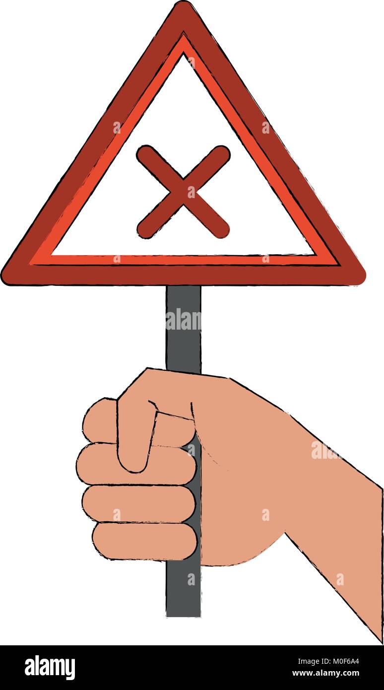 Hand with roadsign Stock Vector Image & Art - Alamy