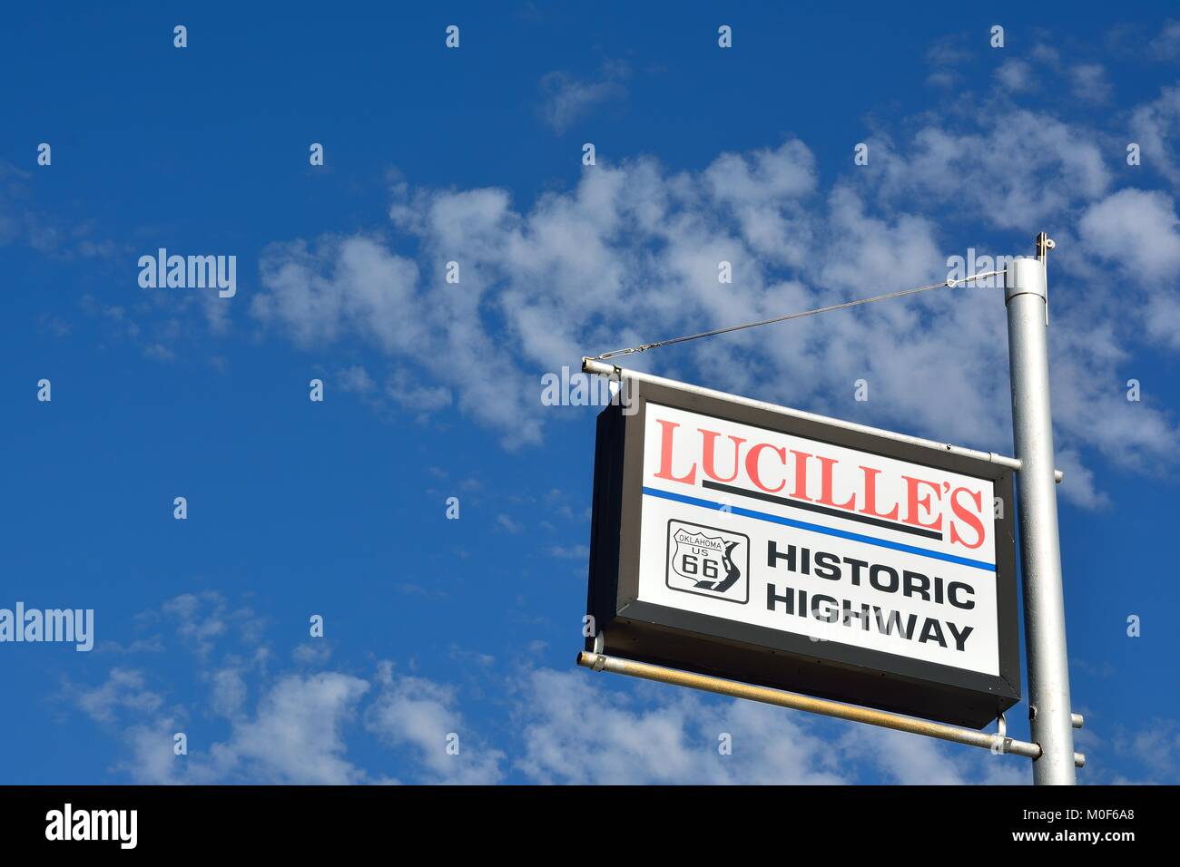 Hydro, Oklahoma - July 20, 2017 : Lucille's Service Station, a classic ...