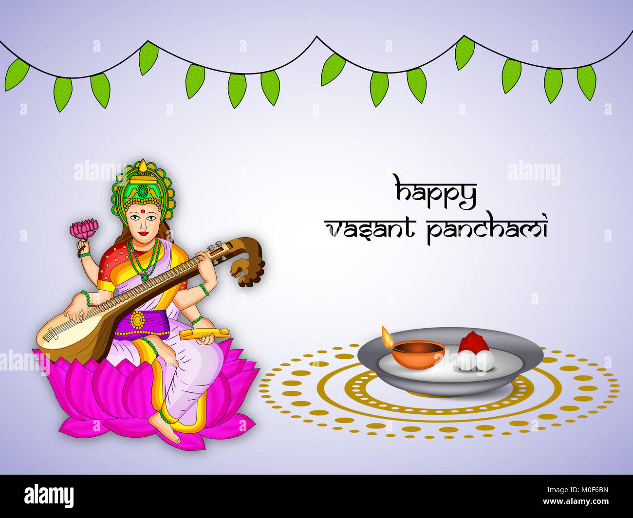 illustration of indian festival Vasant Panchami background Stock Photo ...