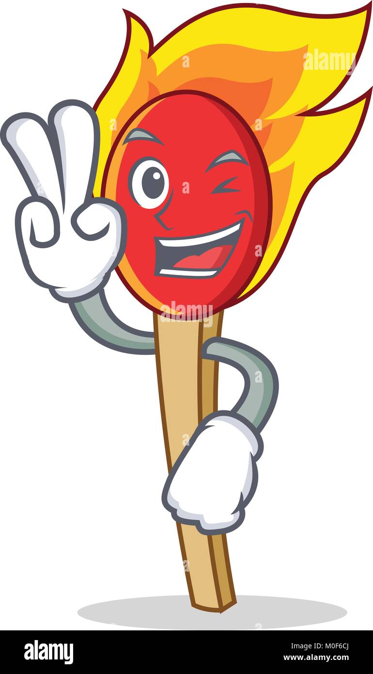 Two finger match stick character cartoon Stock Vector Image & Art - Alamy
