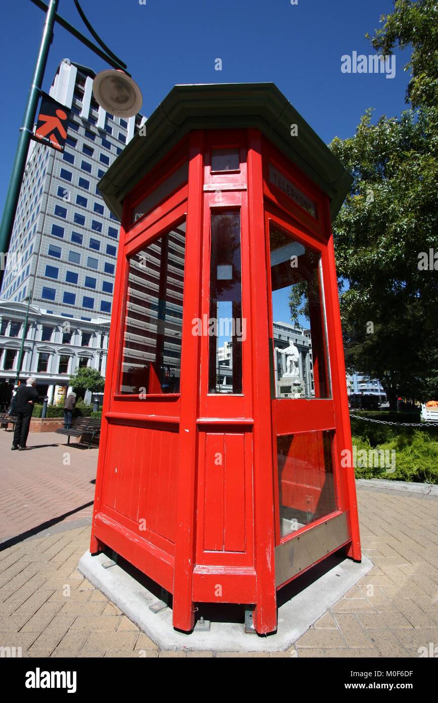 New zealand telephone box hi-res stock photography and images - Alamy