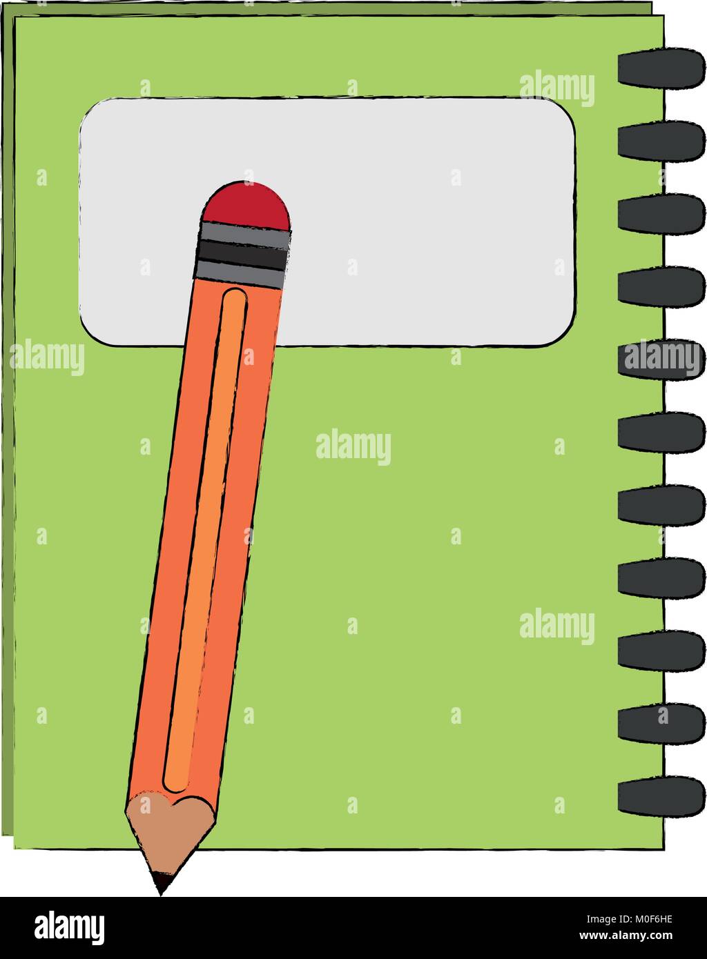 Notebook and pencil Stock Vector Image & Art - Alamy
