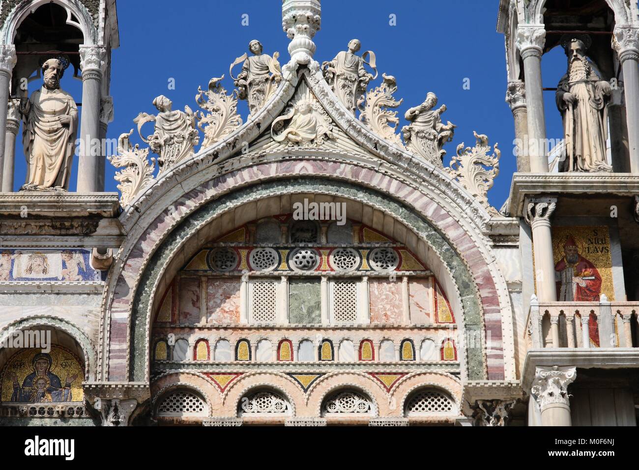 Saint Mark's Basilica - cathedral church of Venice, Italy. Famous ...