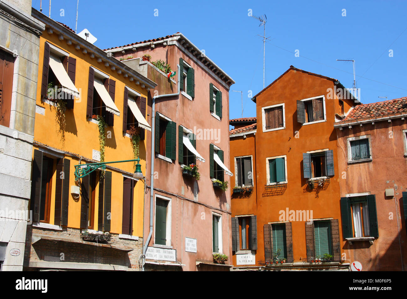 Old architecture in Venice, Italy. Mediterranean style buildings Stock ...
