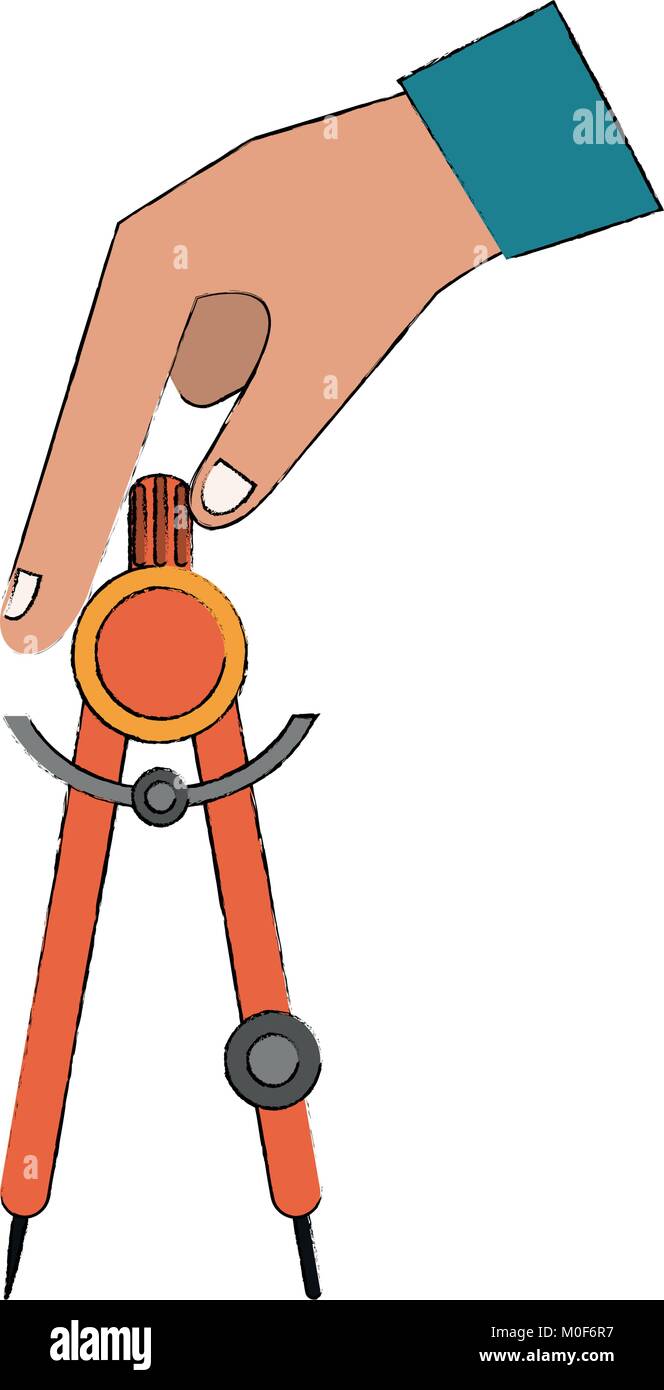 Hand with geometric compass Stock Vector Image & Art - Alamy