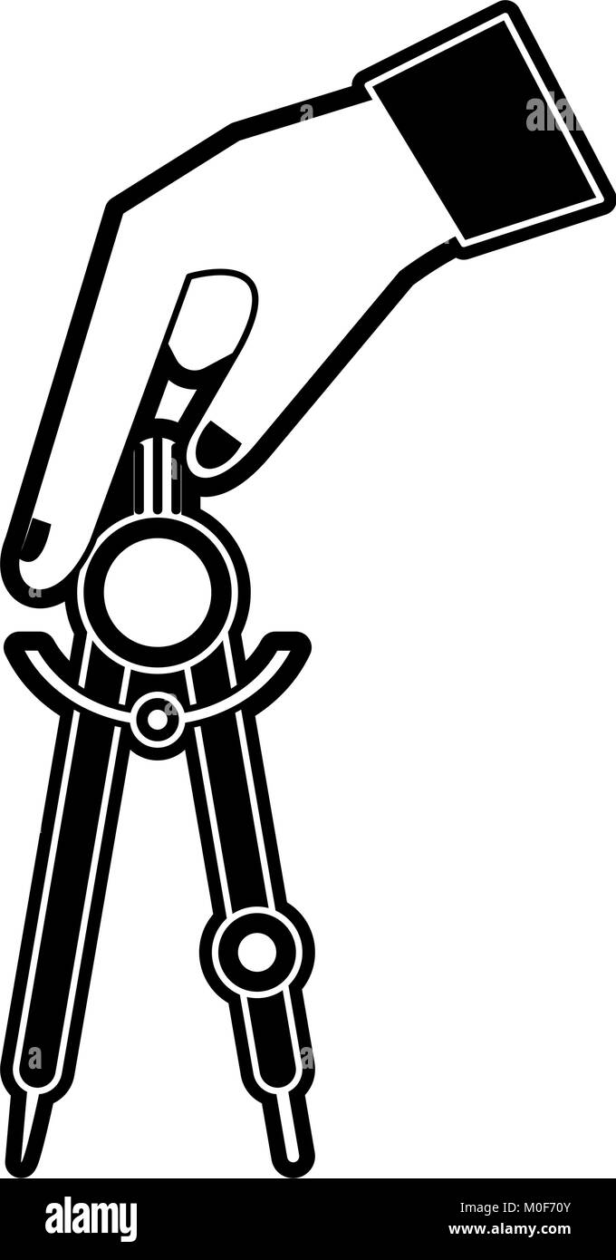 Hand with geometric compass Stock Vector Image & Art - Alamy