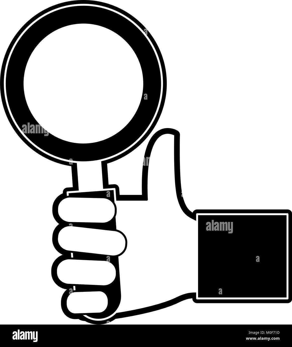 Hand with magnifying glass Stock Vector Image & Art - Alamy