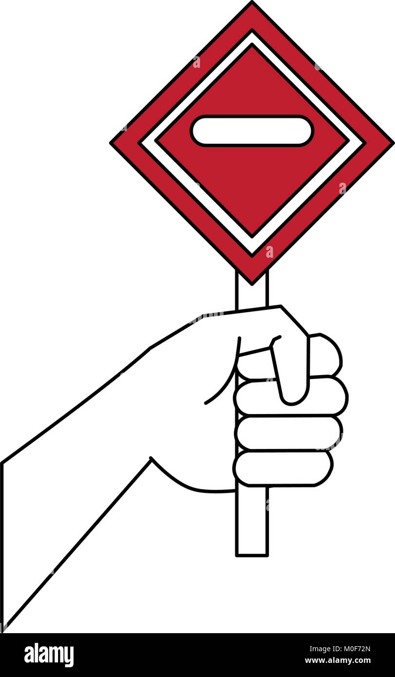 Hand with roadsign Stock Vector Image & Art - Alamy