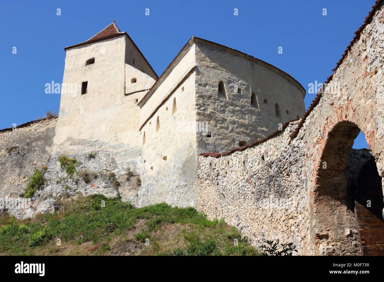Rasnov castle in Transylvania region, Romania. Old fortress Stock Photo ...