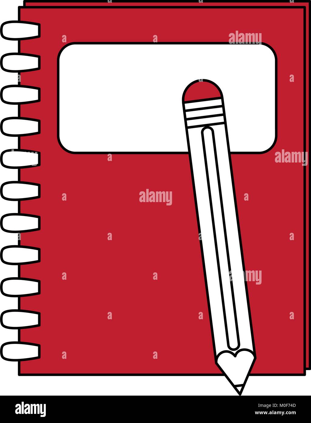 Notebook and pencil Stock Vector Image & Art - Alamy