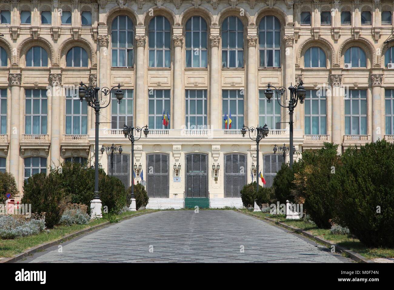 Bucharest, capital city of Romania. Palace of the Parliament (Romanian ...