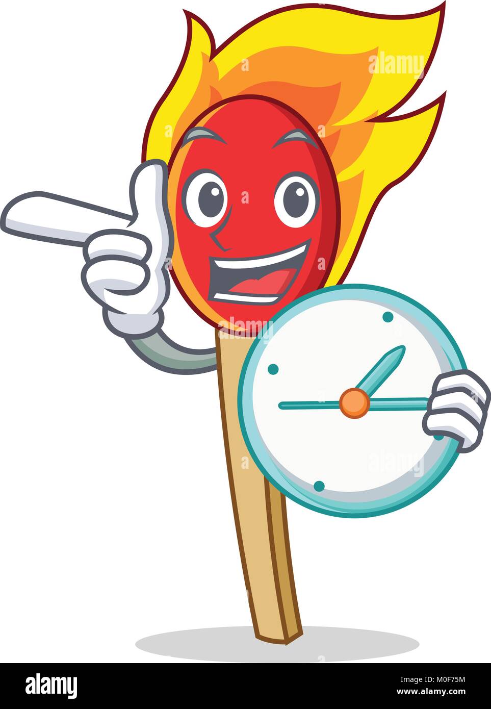 Timepiece matchstick clock Stock Vector Images - Alamy