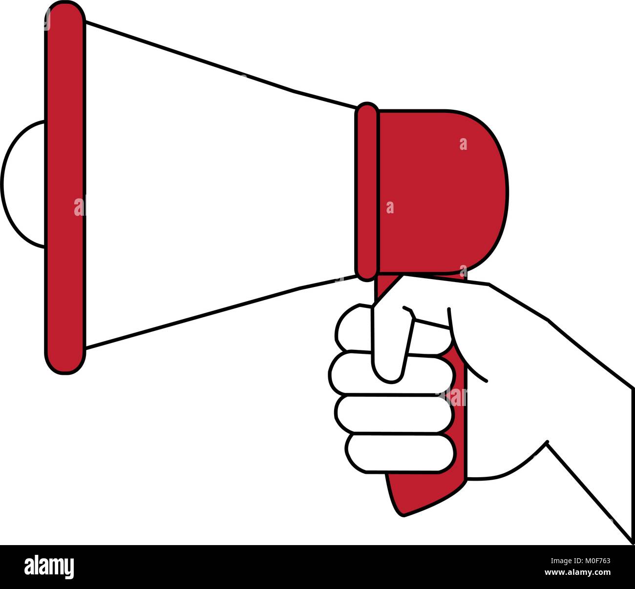 Colorful white megaphone bullhorn Stock Vector Images - Alamy