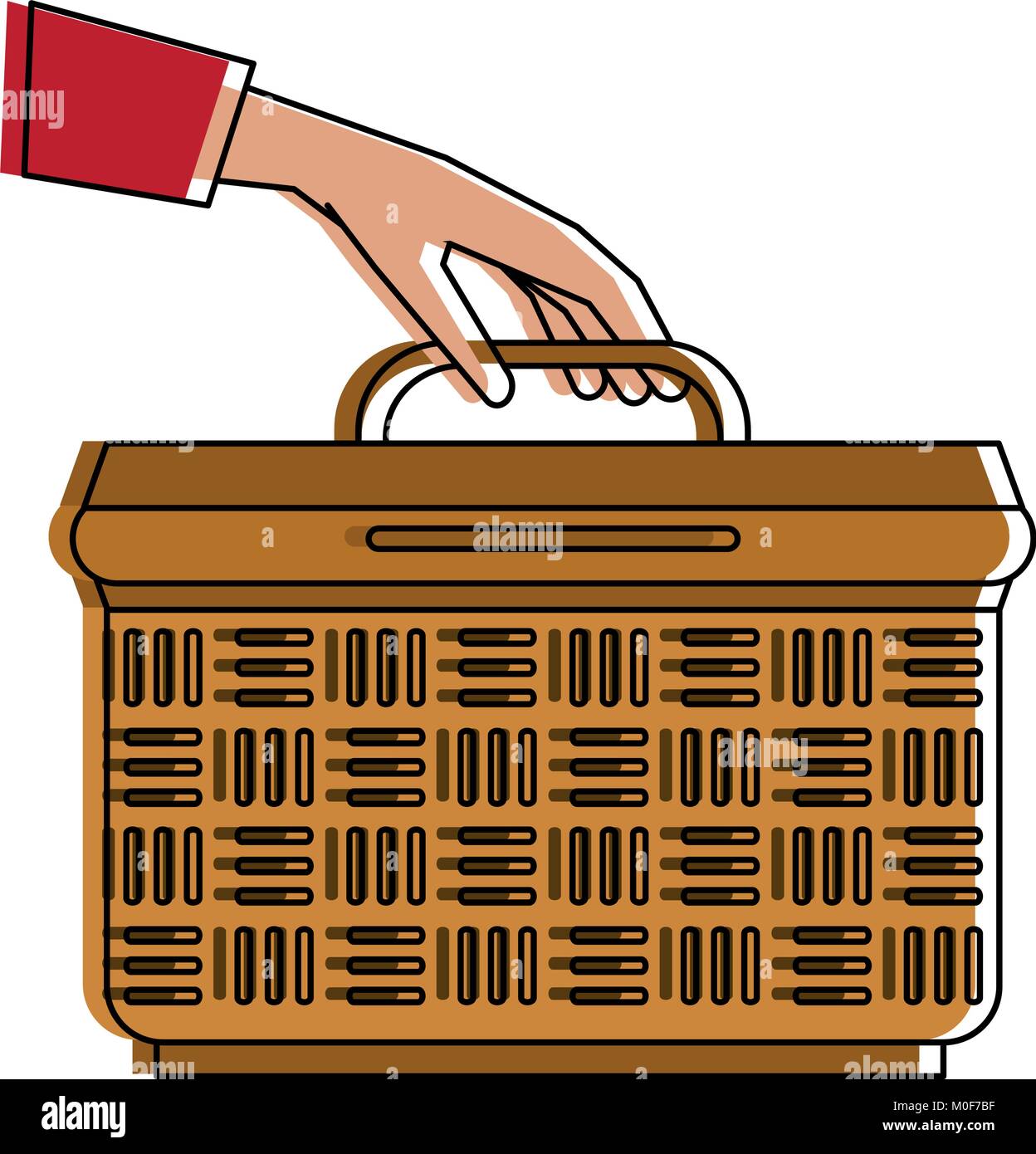 Hand with basket Stock Vector Image & Art - Alamy