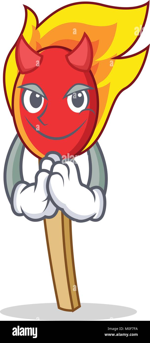 Devil match stick mascot cartoon Stock Vector Image & Art - Alamy