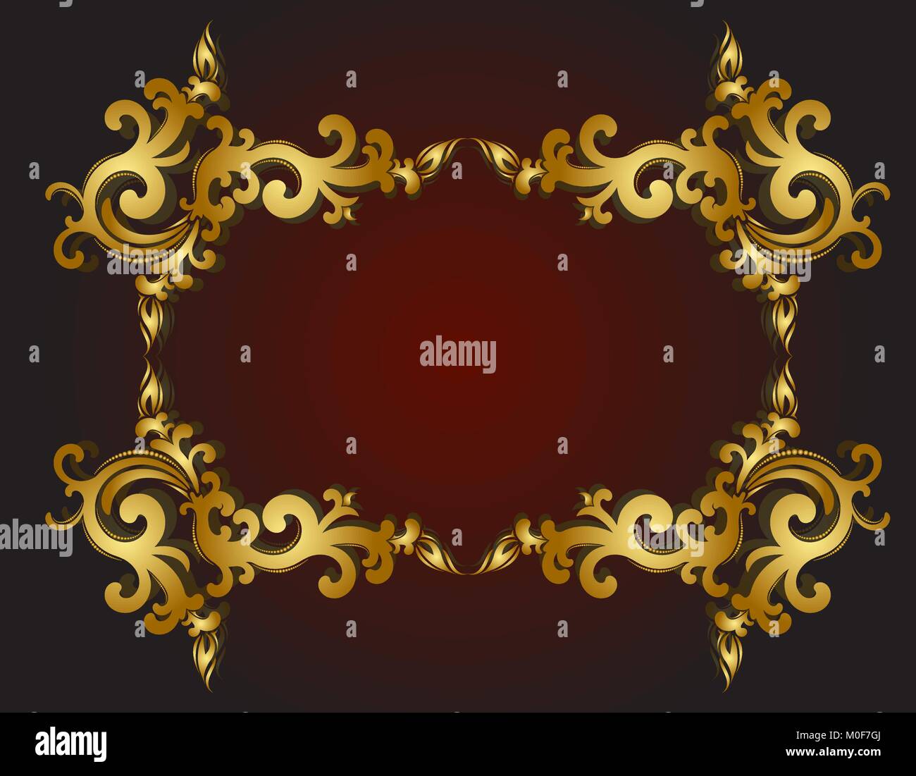 Decorative gold frame for text. Vector Stock Vector Image & Art - Alamy