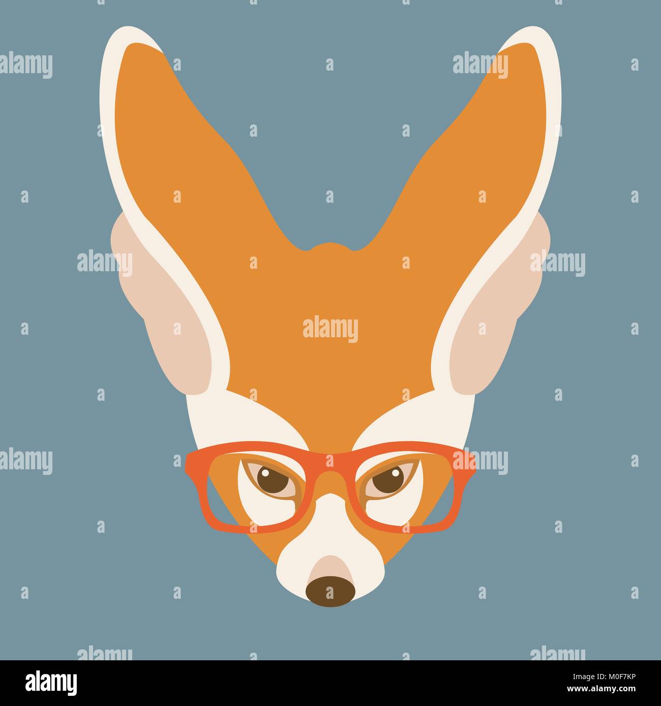 Fox head illustration with glasses hi-res stock photography and images ...